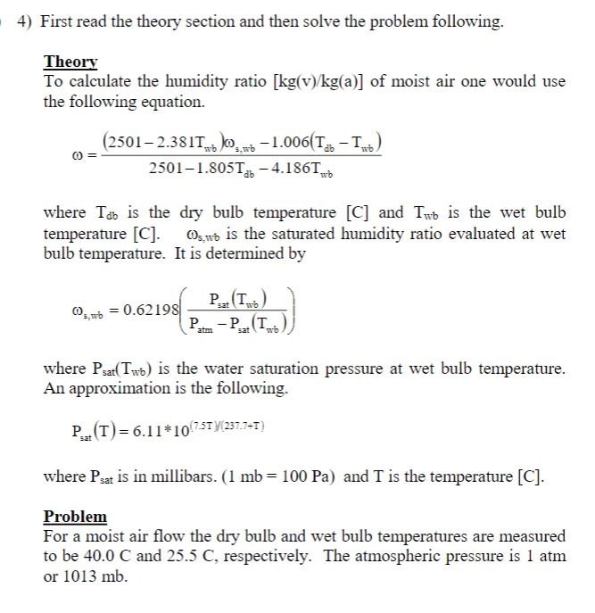 4) First read the theory section and then solve the | Chegg.com
