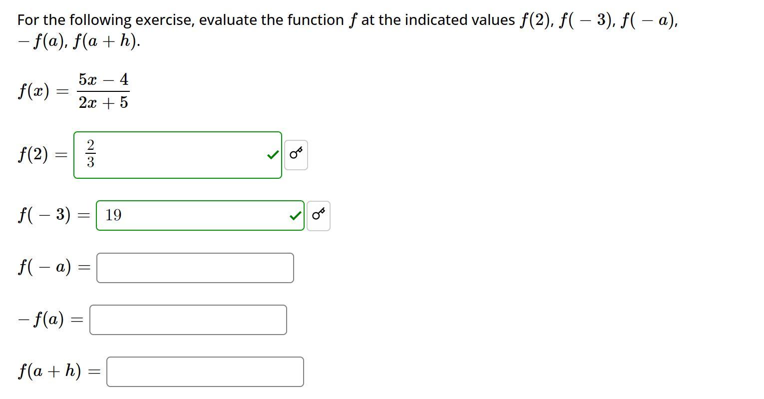 Solved For the following exercise, evaluate the function f | Chegg.com