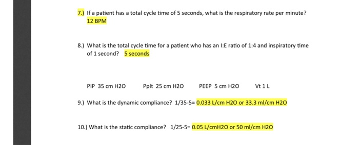 Solved 7.) If a patient has a total cycle time of 5 seconds, | Chegg.com