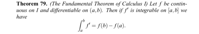 Theorem 79. (The Fundamental Theorem of Calculus I) | Chegg.com