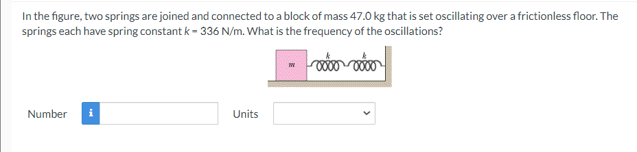 Solved In the figure, two springs are joined and connected | Chegg.com