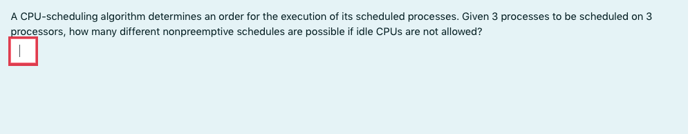 Solved A Cpu Scheduling Algorithm Determines An Order For