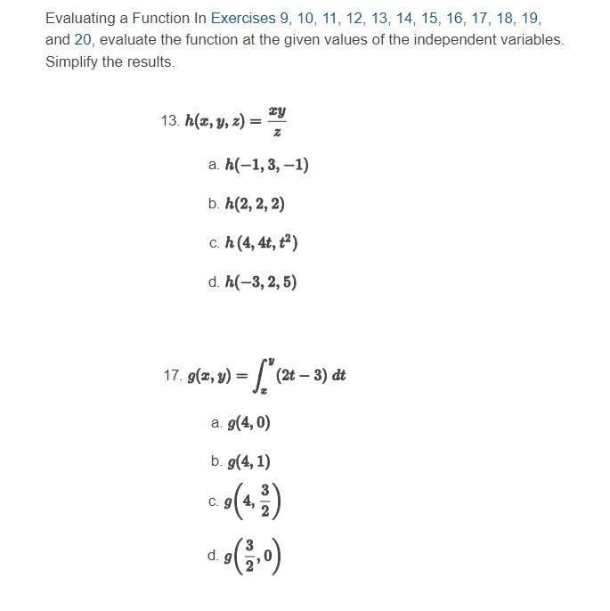 Solved Evaluating a Function In Exercises 9, 10, 11, 12, 13, | Chegg.com