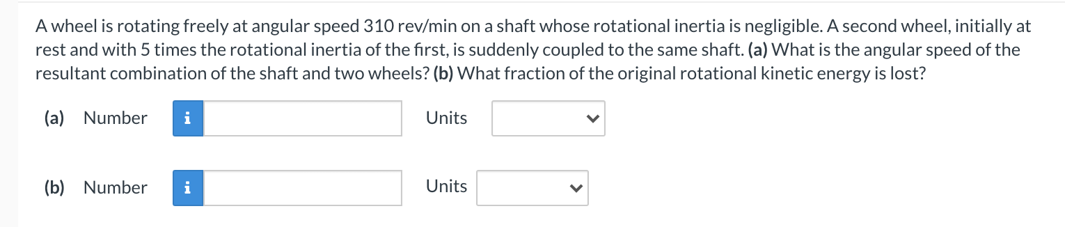 Solved A wheel is rotating freely at angular speed 310 | Chegg.com