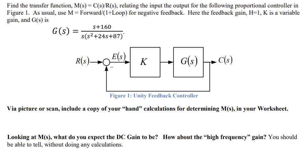 Solved Find the transfer function, M(s)=CsR(s), ﻿relating | Chegg.com
