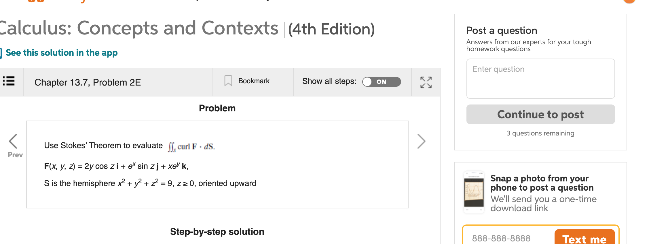 Solved Calculus: Concepts and Contexts |(4th Edition) See | Chegg.com