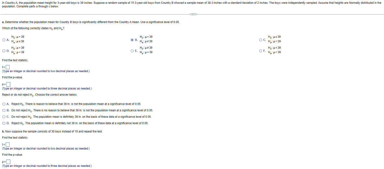 Solved population. Complete parts a through c below. a. | Chegg.com