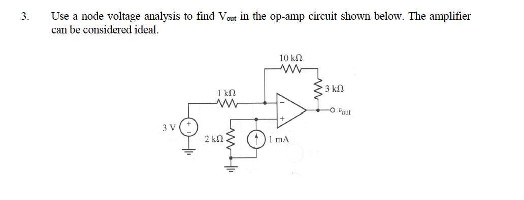 Solved Use a node voltage analysis to find Vout in the | Chegg.com