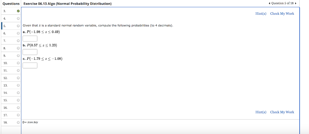 Solved Questions Exercise 06.12 Algo (Normal Probability | Chegg.com