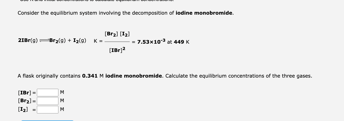 Solved Consider the equilibrium system involving the | Chegg.com