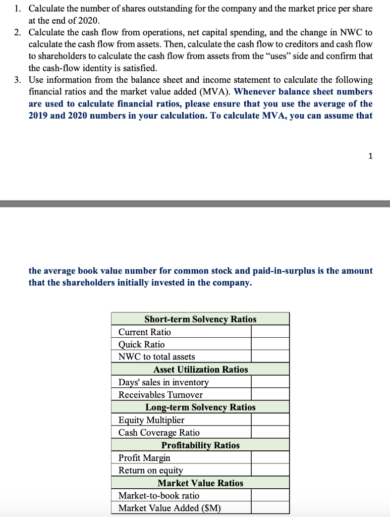 1. Calculate the number of shares outstanding for the | Chegg.com