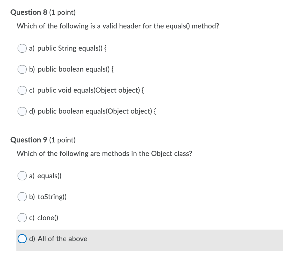 Solved Question 1 (1 point) To ensure that a program does | Chegg.com