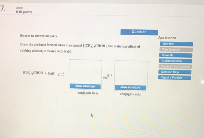Solved Draw the products formed when 2-propanol [(CH_3)_2 | Chegg.com