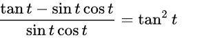Solved sintcosttant−sintcost=tan2t | Chegg.com