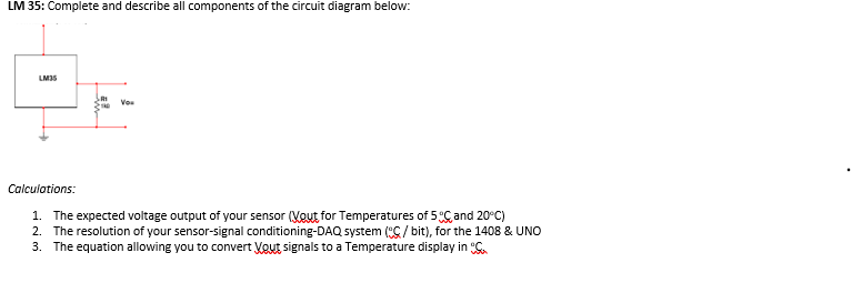 Solved The LM35 is a voltage source IC temperature device | Chegg.com