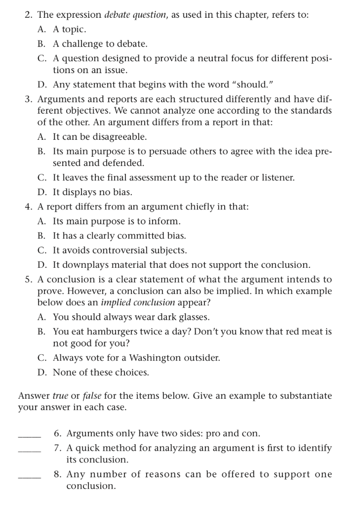 Solved The first five questions are multiple choice. 1. The | Chegg.com