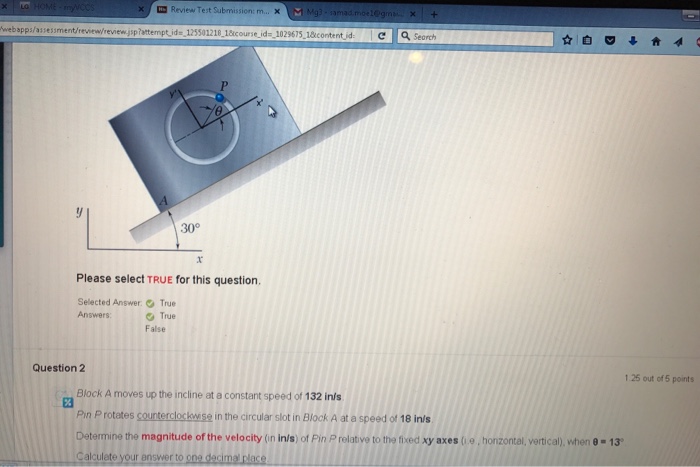 Solved Block A moves up the incline at a constant speed of | Chegg.com