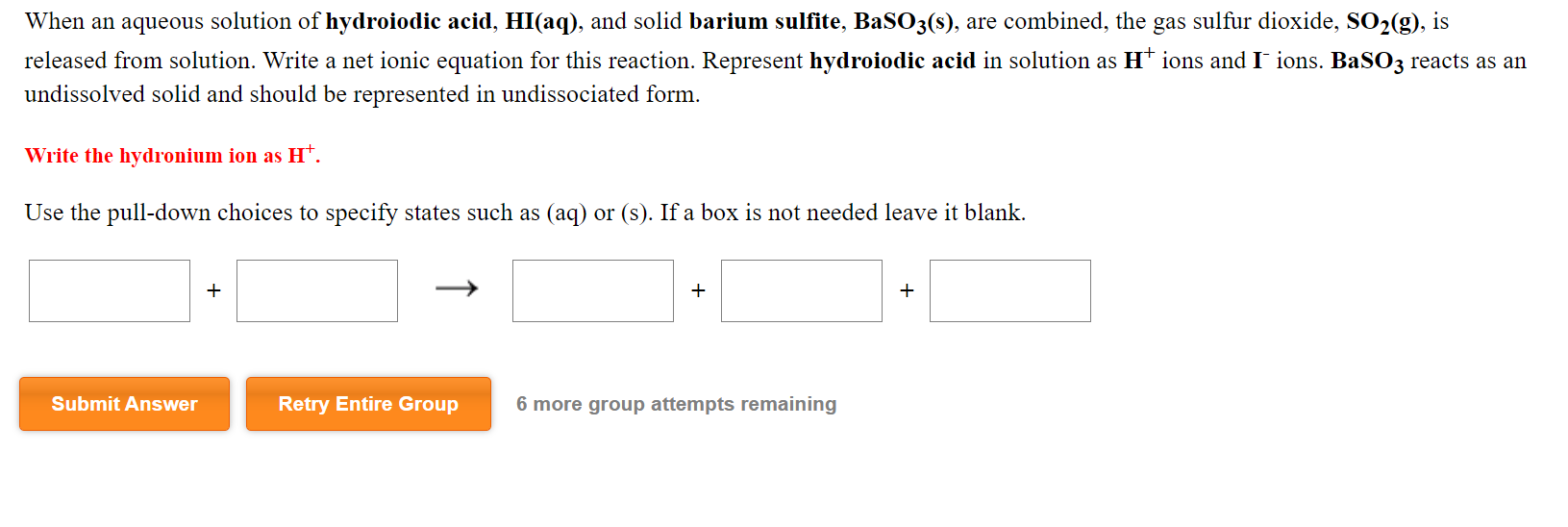 Solved When an aqueous solution of hydroiodic acid, HI(aq), | Chegg.com