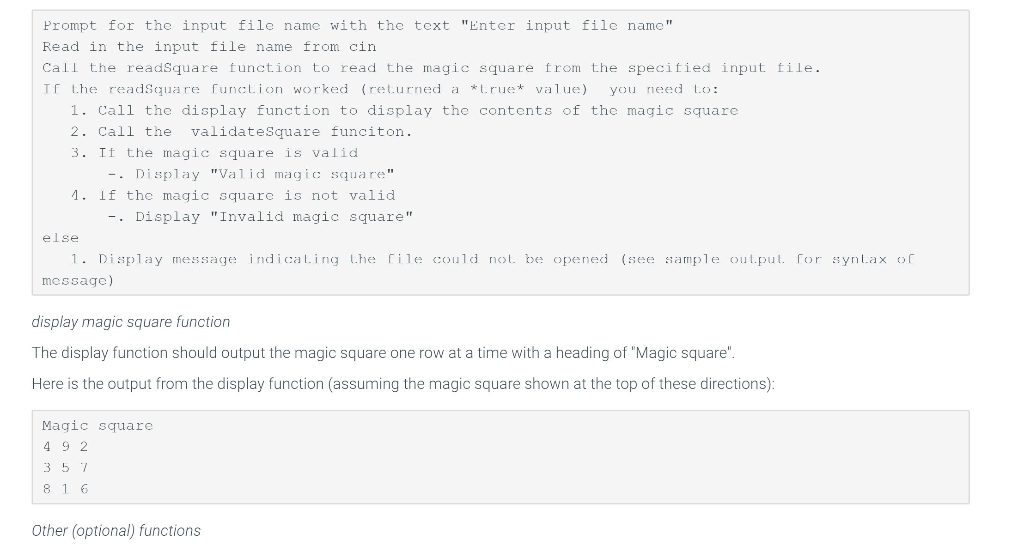 Solved const int MAX SIZE = 21; bool validateSquarc | Chegg.com