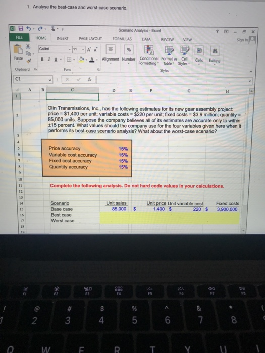 Solved 1. Analyse the best-case and worst-case scenario. | Chegg.com