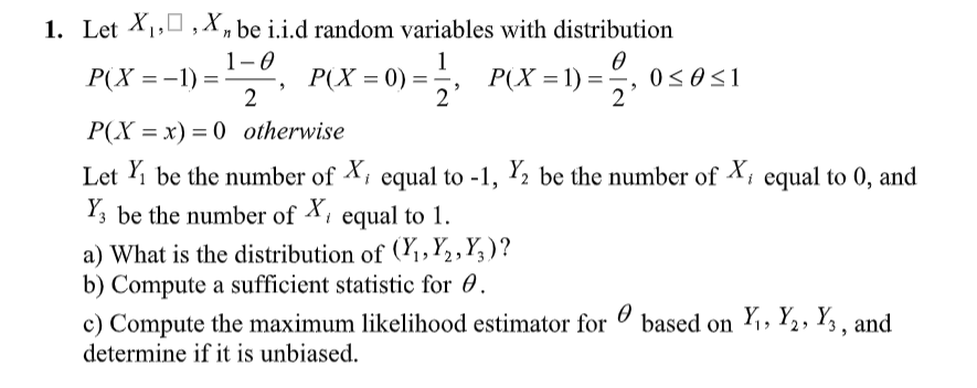 Solved Let Λ1, ए,,Λn be 1.1.d random variables with | Chegg.com