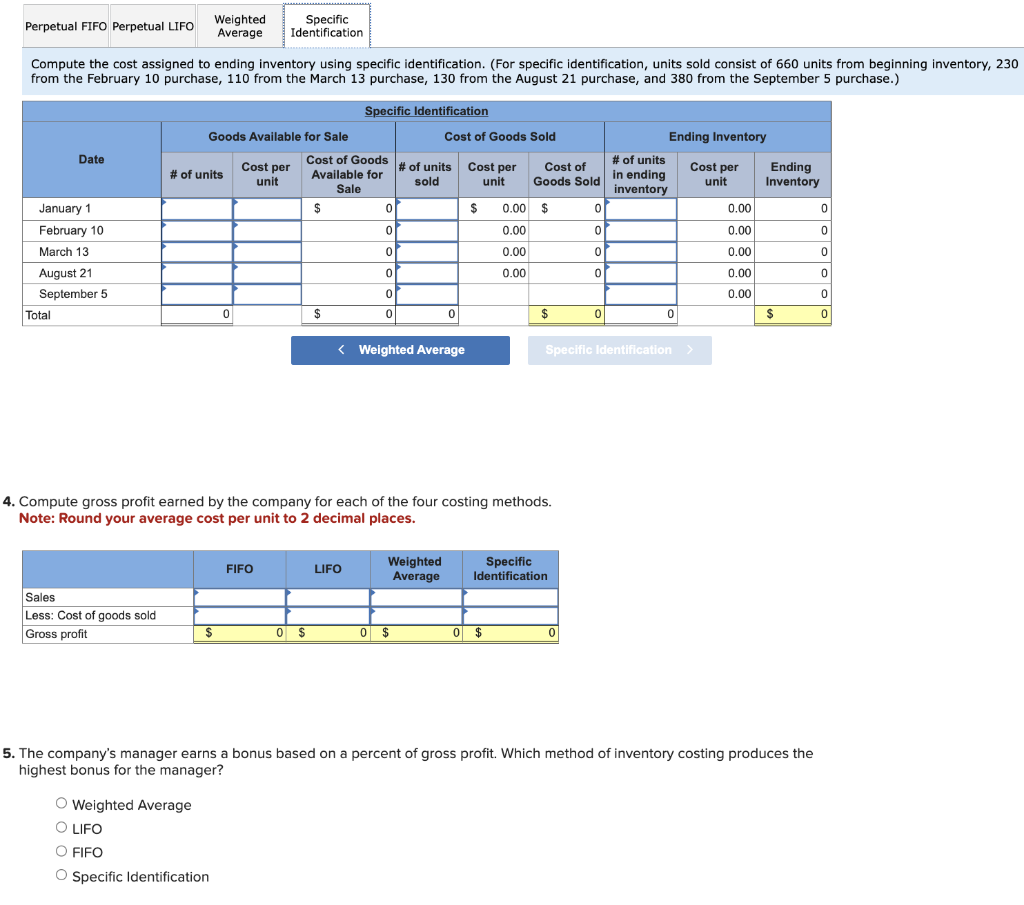 Solved 1. Compute cost of goods available for sale and the | Chegg.com