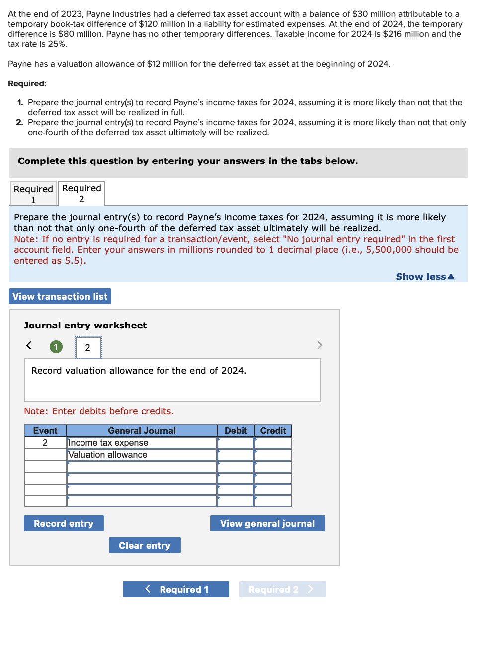 Solved At the end of 2023 , Payne Industries had a deferred | Chegg.com
