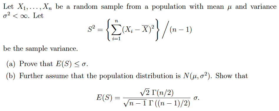 Solved Let X1,…,Xn be a random sample from a population with | Chegg.com