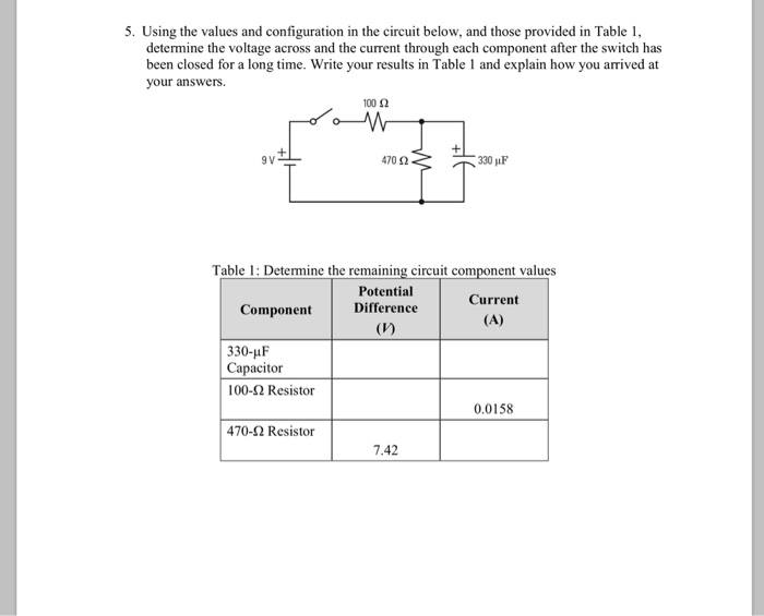 Solved 5. Using the values and configuration in the circuit | Chegg.com