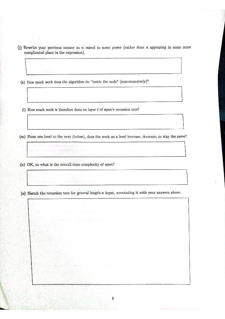 Solved 2 Mystery Alg Consider the following raysterious | Chegg.com