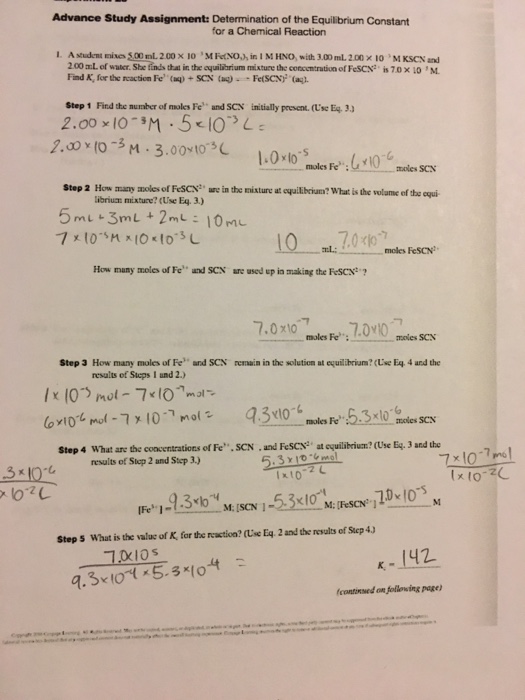Solved Advance Study Assignment: Determination of the | Chegg.com