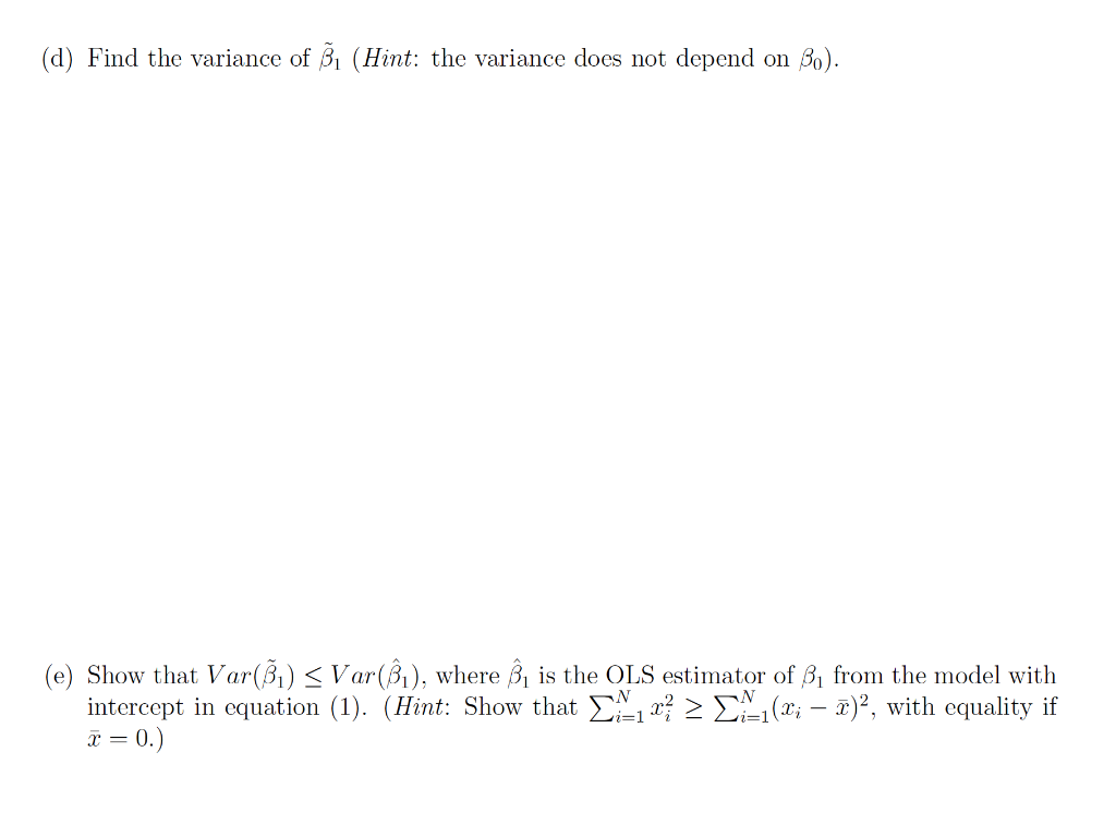 Solved Consider The Linear Regression Model For A Random 9697