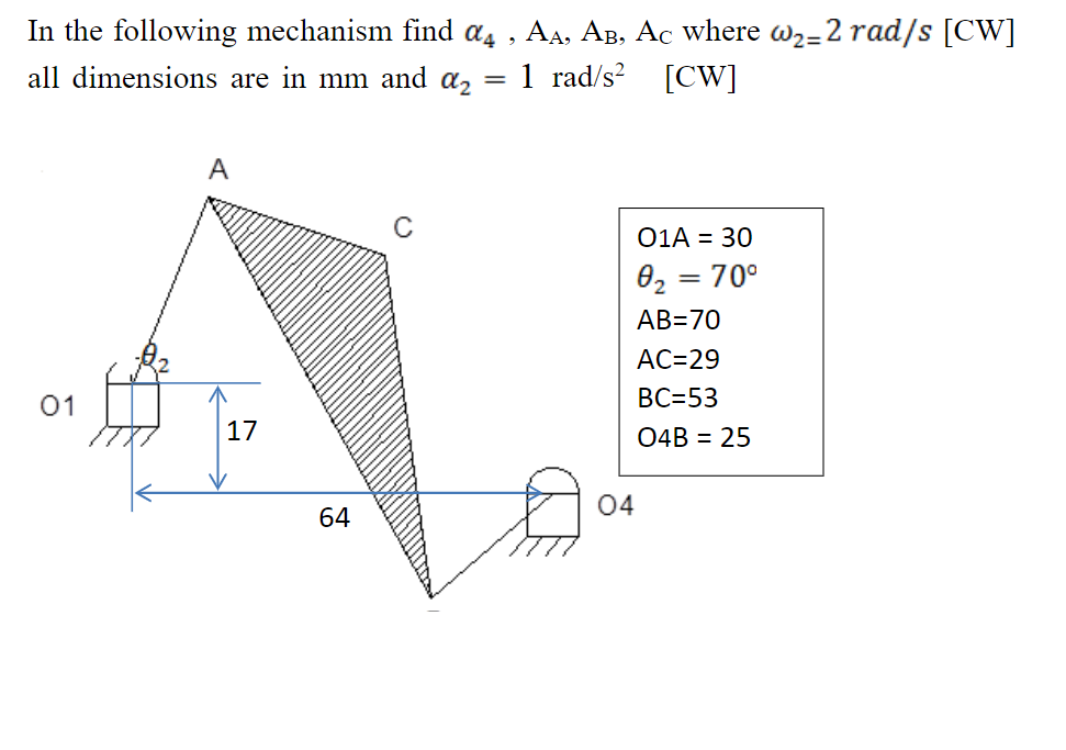 In the following mechanism find a4 , AA, AB, Ac where | Chegg.com