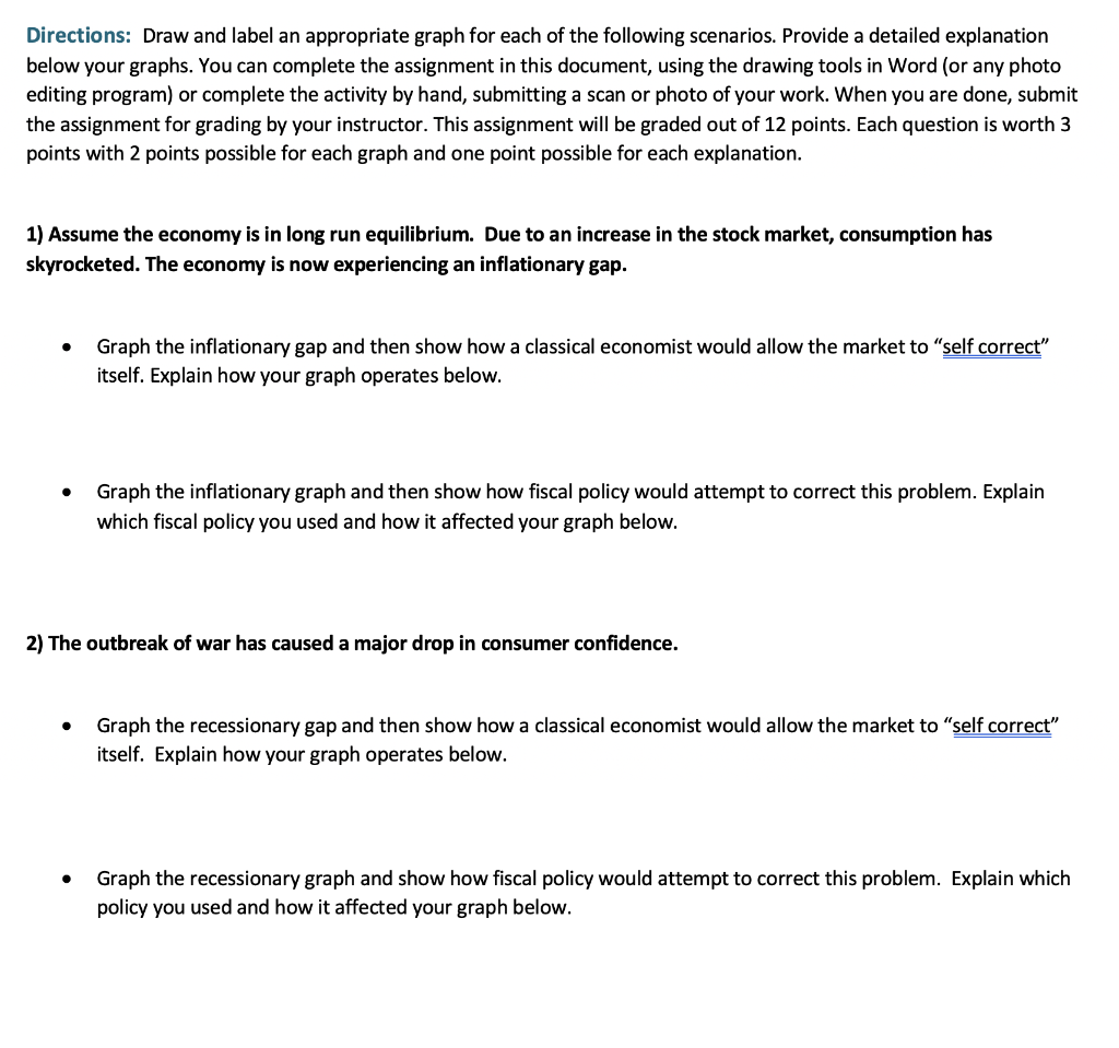 Solved Directions: Draw and label an appropriate graph for | Chegg.com