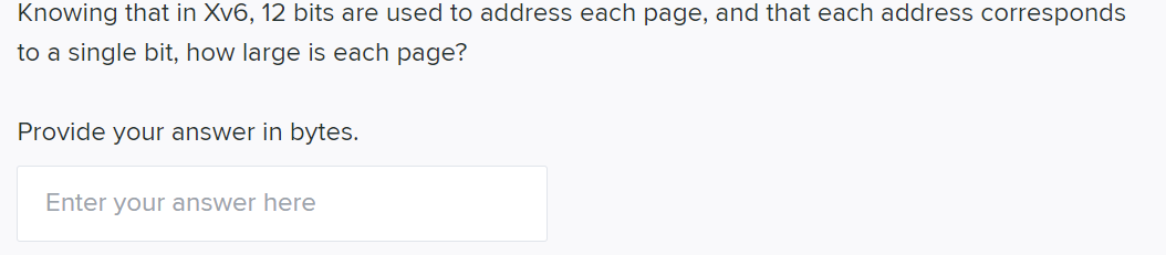 Solved Knowing that in Xv6, 12 bits are used to address each | Chegg.com