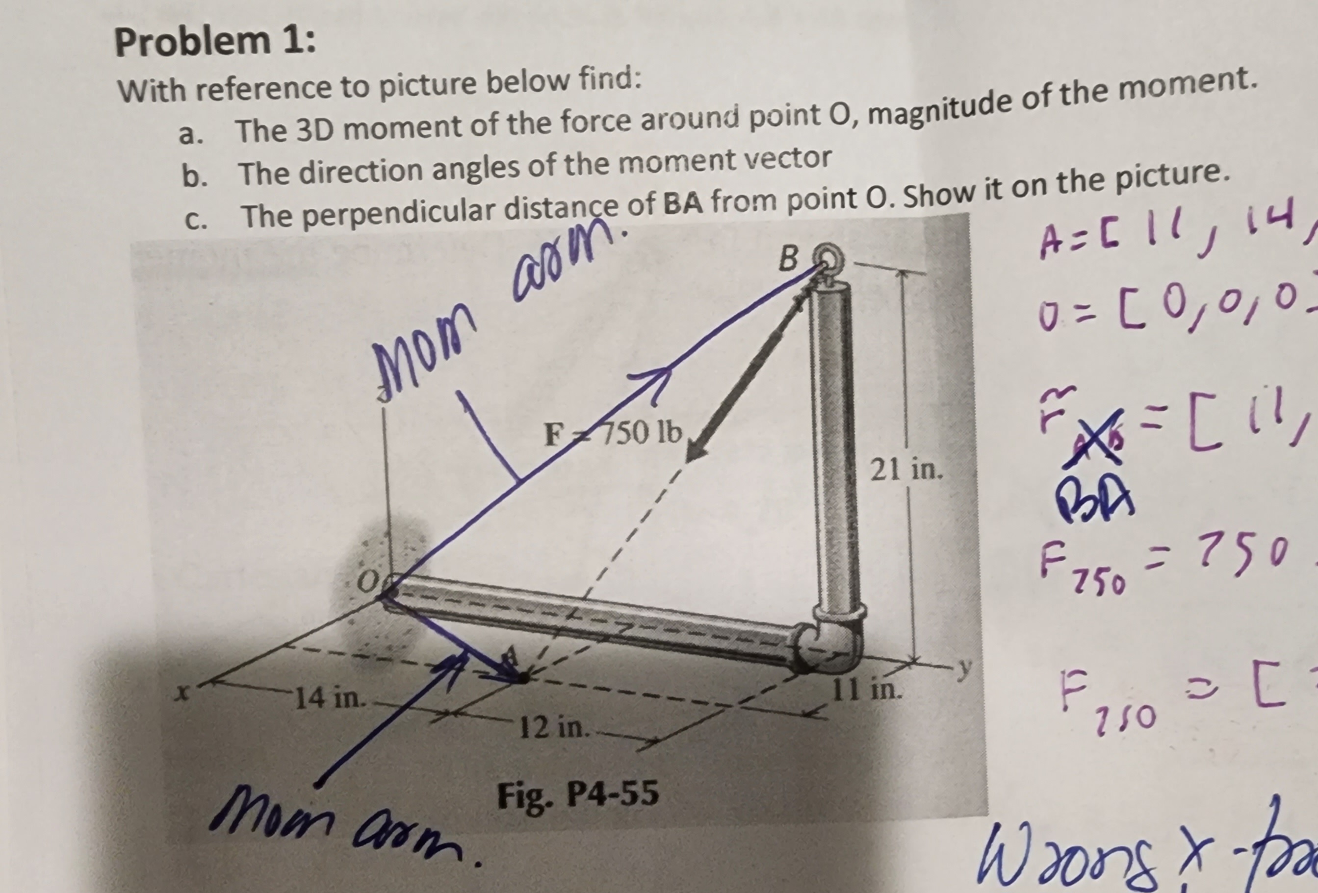Solved Problem 1: With reference to picture below find: a. | Chegg.com
