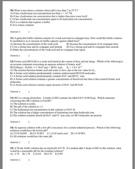 Solved Answer: 29) Consider the following generalized buffer | Chegg.com