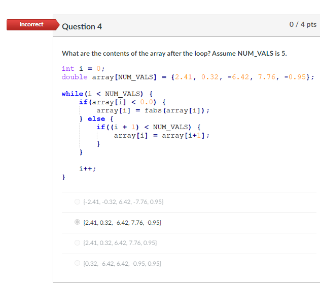 Solved What is the output? Assume int array | Chegg.com