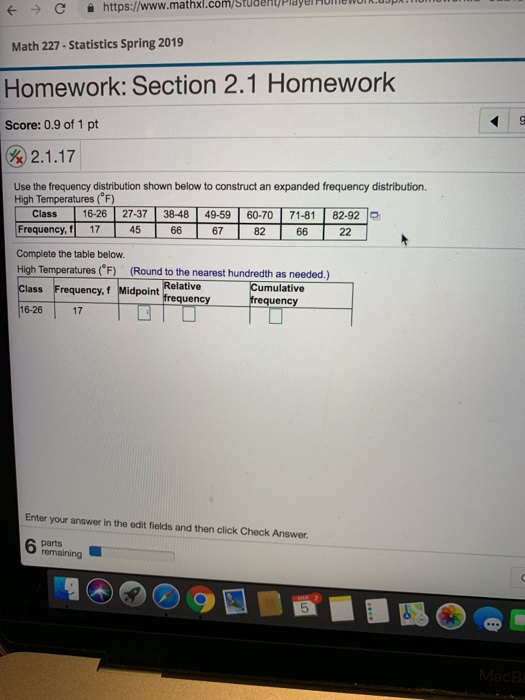 Solved Homewon.usp 슐 https://www.mathxl.com/Studentprayel | Chegg.com