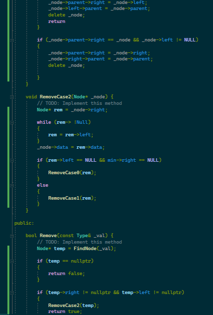 Solved else \{ _node->parent → right = NULL \} delete_node; | Chegg.com