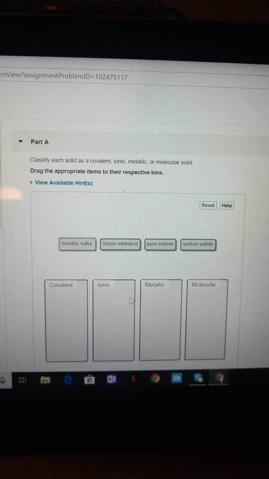 Solved mView?assignmentProblemID-102475117 Part A Classify | Chegg.com