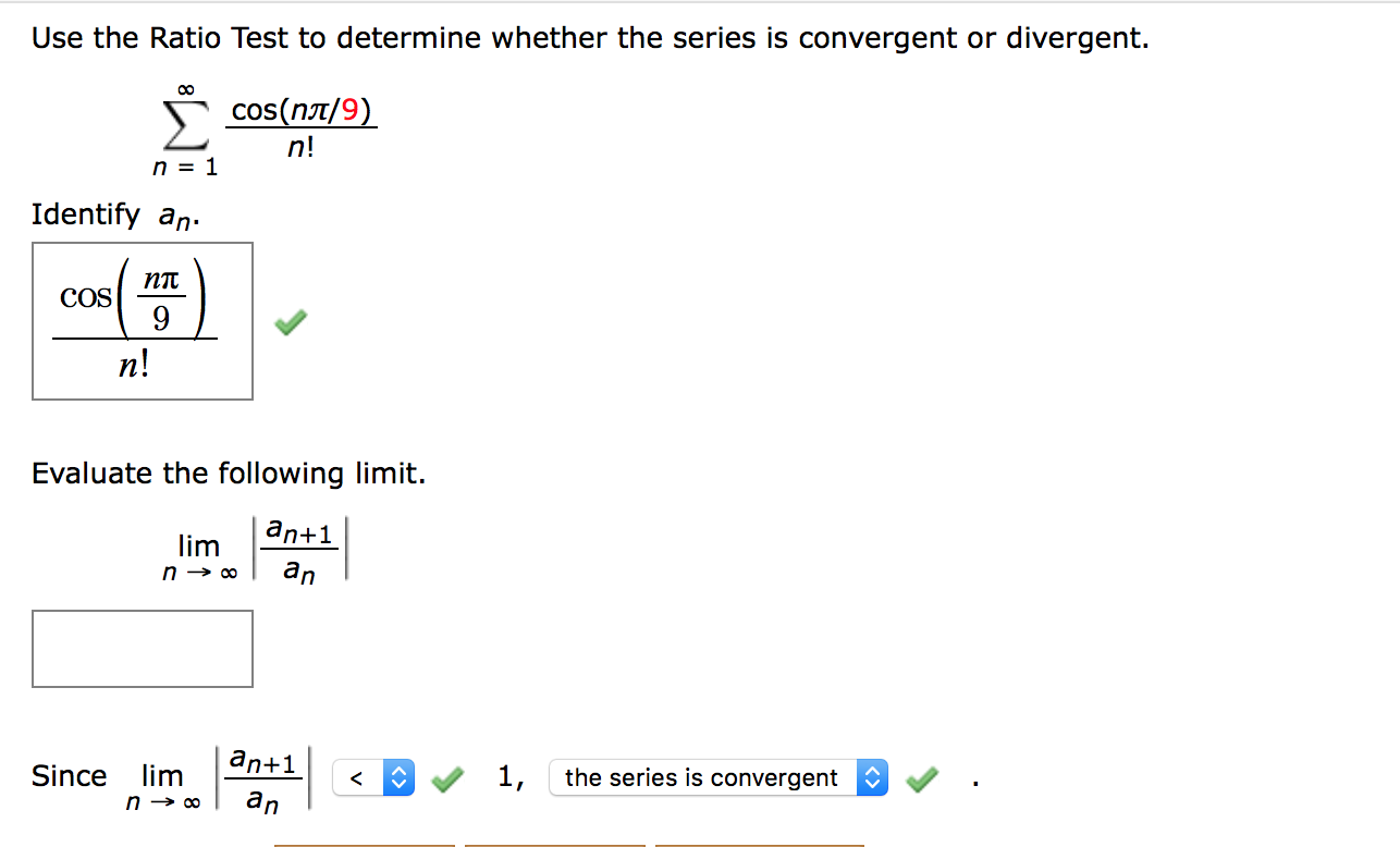 Solved Use the Ratio Test to determine whether the series is | Chegg.com