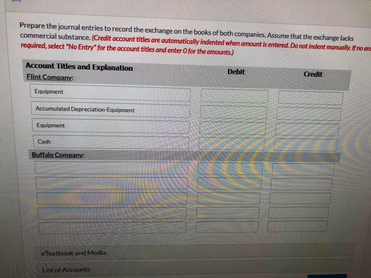Solved Prepare the journal entries to record the exchange on | Chegg.com