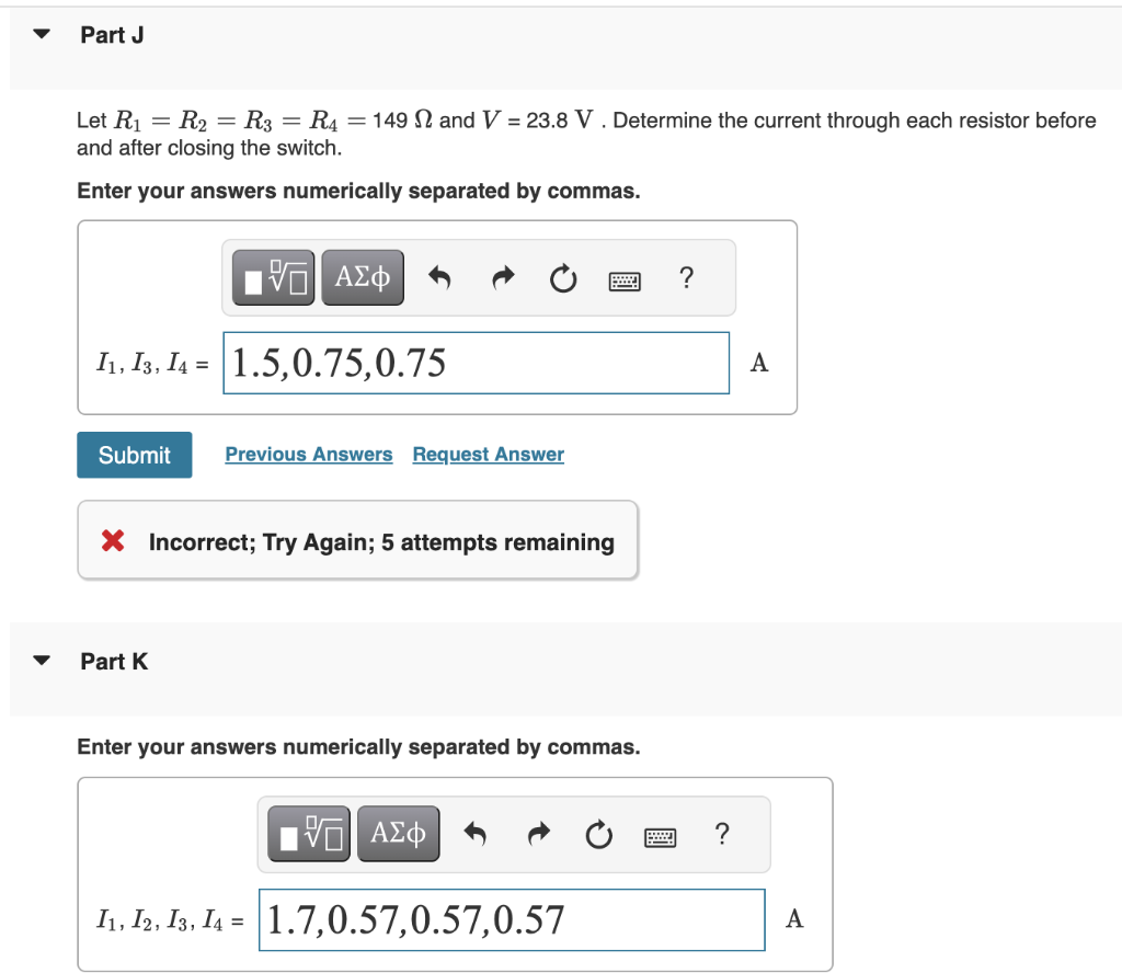 Solved Let R1=R2=R3=R4=149Ω and V=23.8 V. Determine the | Chegg.com