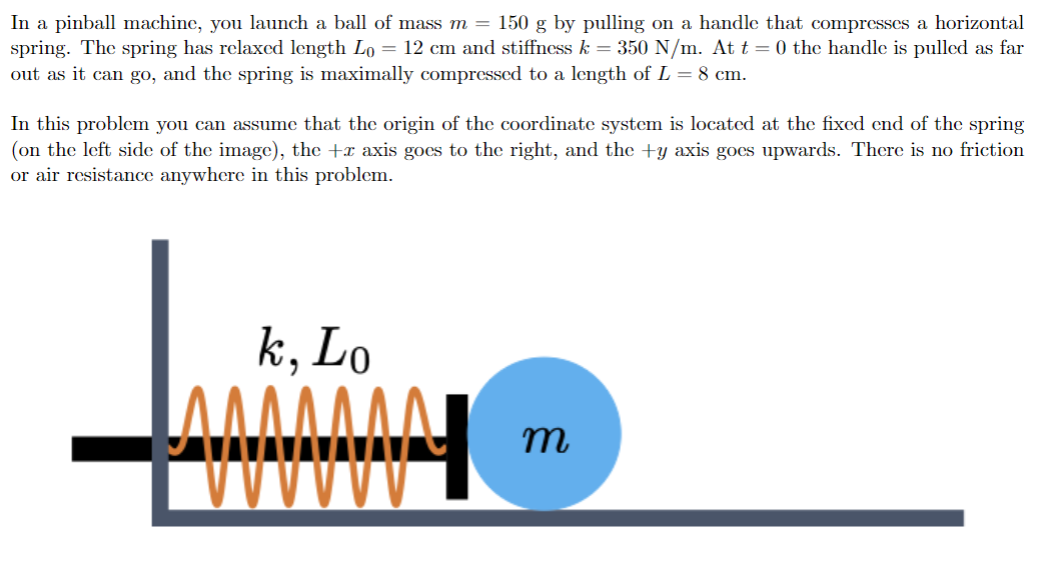 Solved A.) Determine the vector net force on the ball at | Chegg.com
