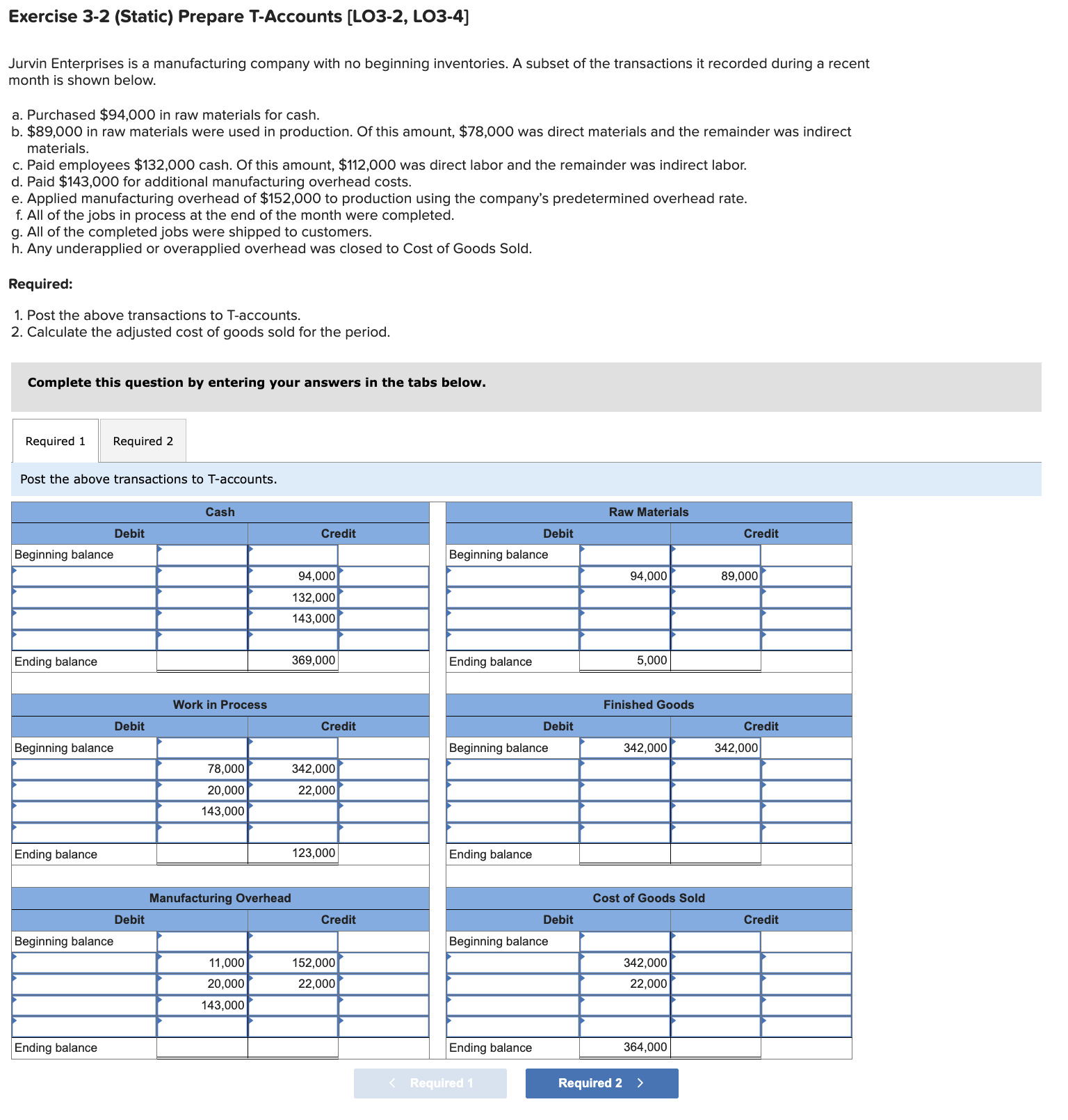 Solved Exercise 3-2 (Static) Prepare T-Accounts [LO3-2, | Chegg.com Solved Exercise 3-2 (Static) Prepare T-Accounts [LO3-2, | Chegg.com