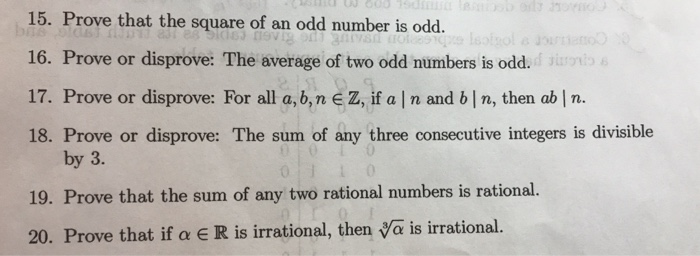 Solved 15. Prove that the square of an odd number is odd. | Chegg.com