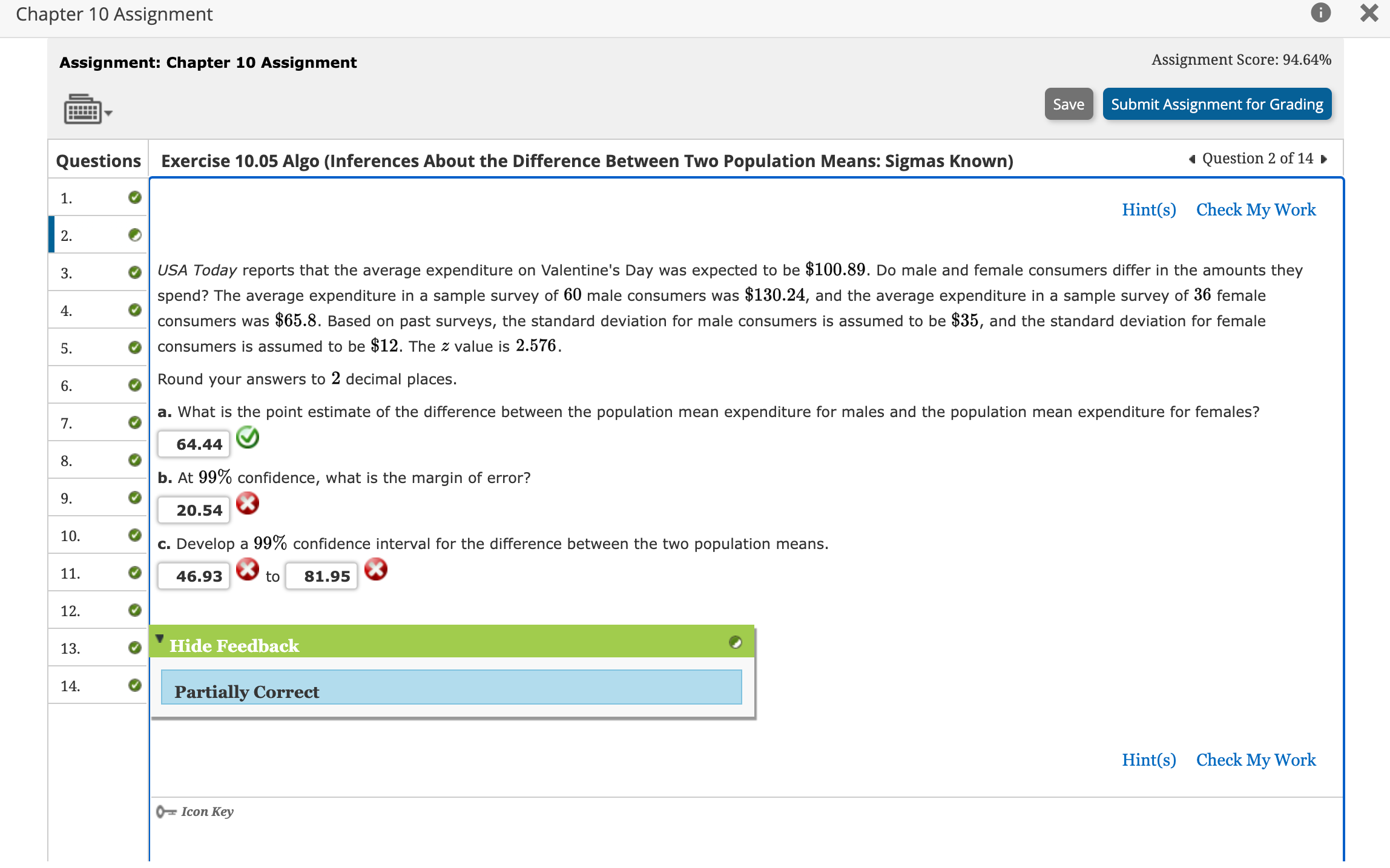 Assignment: Chapter 10 Assignment Assignment Score: | Chegg.com