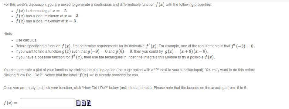 Solved Generate a continuous and differentiable function | Chegg.com