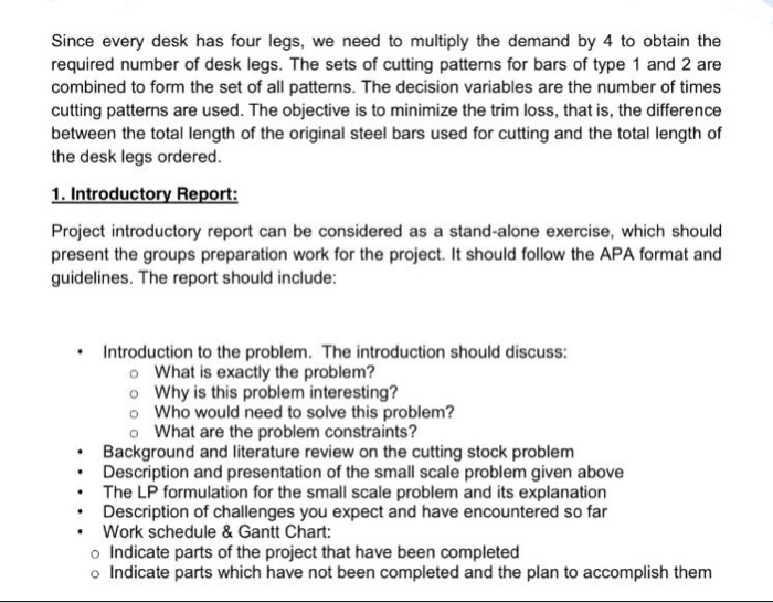 Solved Preliminary Example of a Cutting Stock Problem A | Chegg.com